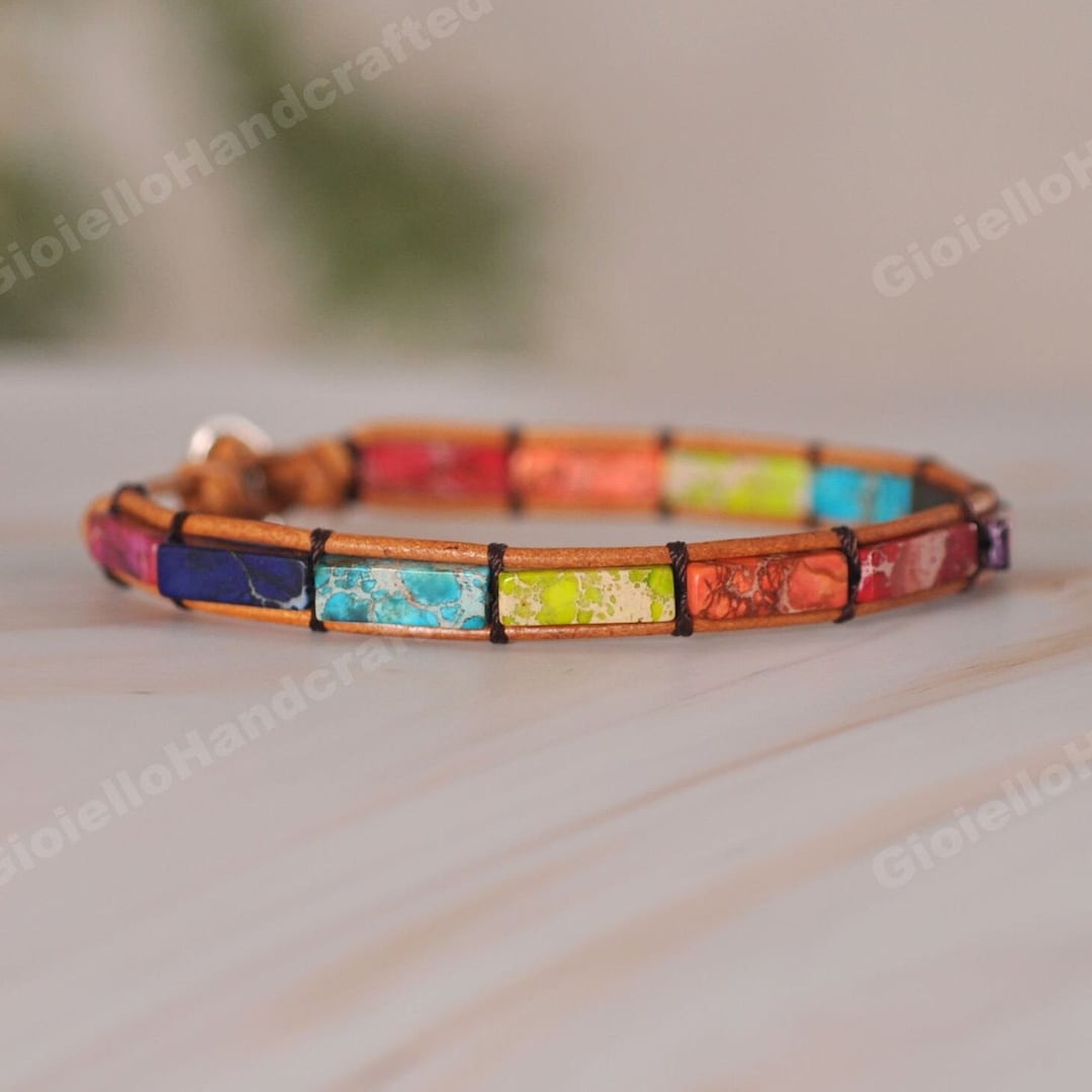 Natural Galaxy Sea Sediment Red Jasper Bracelet/yellow Jasper Bracelet ...