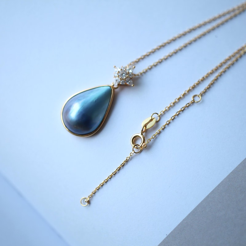 Mabe Blue Pearl Jewelry - Etsy