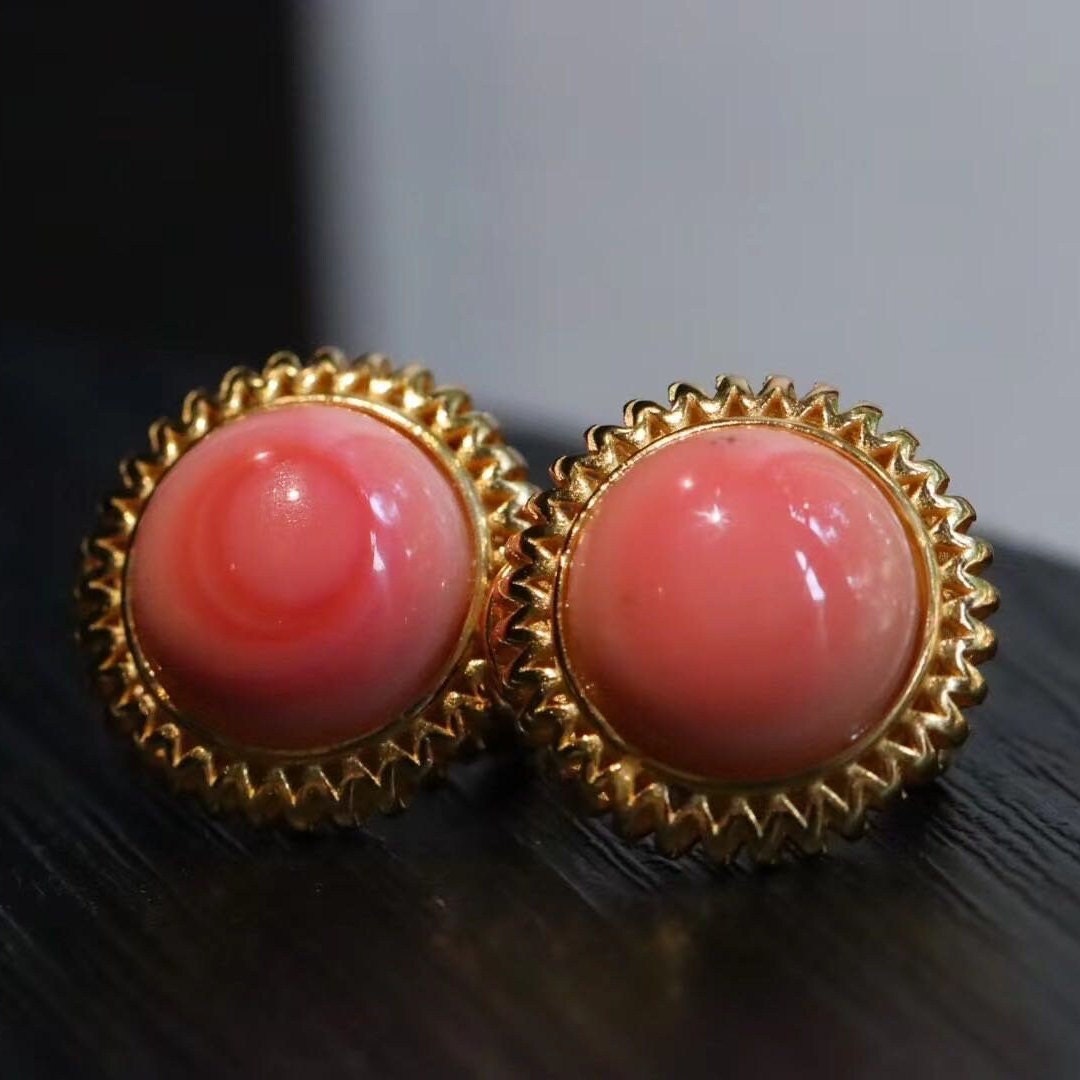 Pink Conch Pink Shell Earringspink Sea Shell Stud Earringsuntreated ...