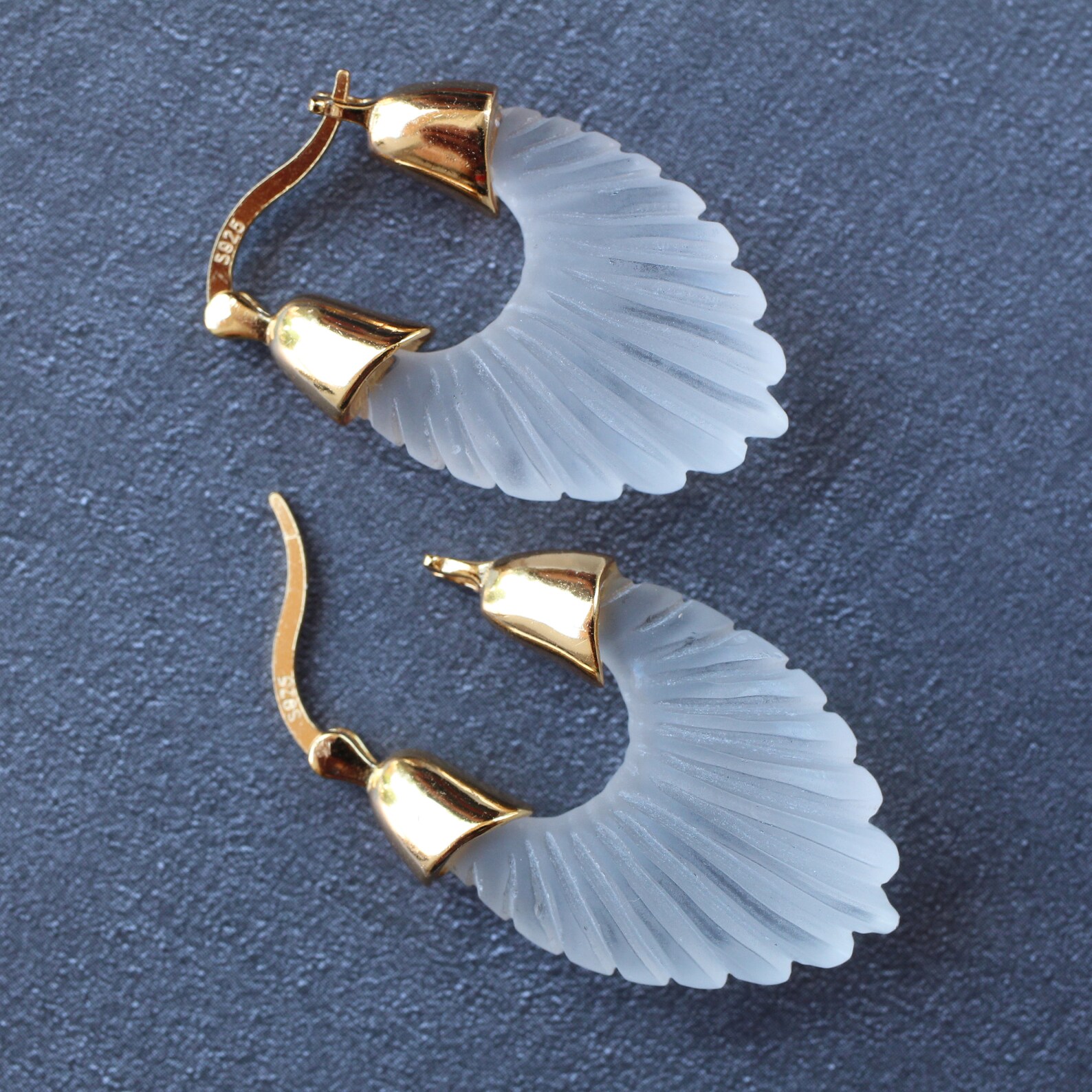 Unique Frosted Crystal Drop Earrings Studs|dainty Studs Earrings ...