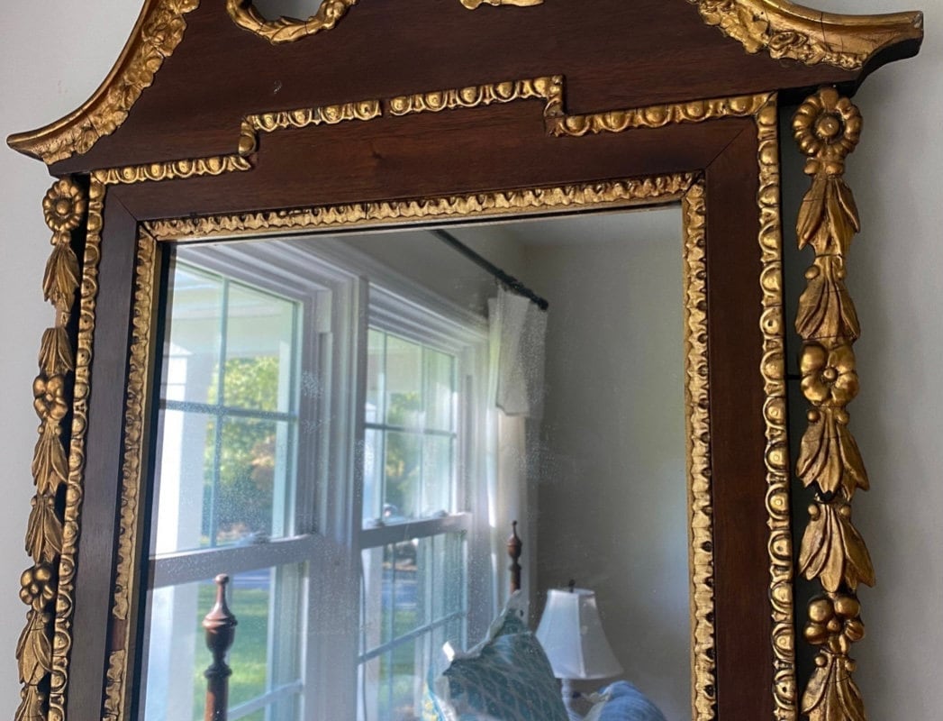 Vintage Federal or Georgian Style Gilt Wall Mirror - Etsy