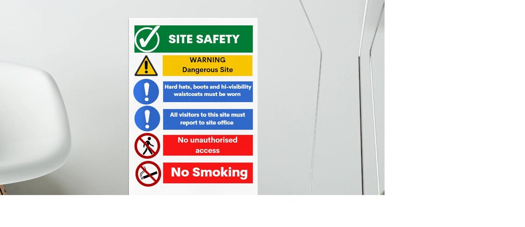 Site Safety Sign Checklist List Health and Safety Document Printable ...