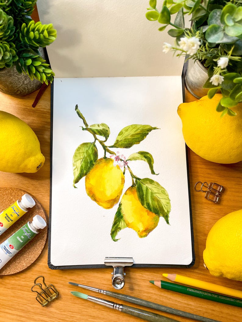 Lemons Tutorial Step by Step Painting Downloadable PDF, Beginner’s ...