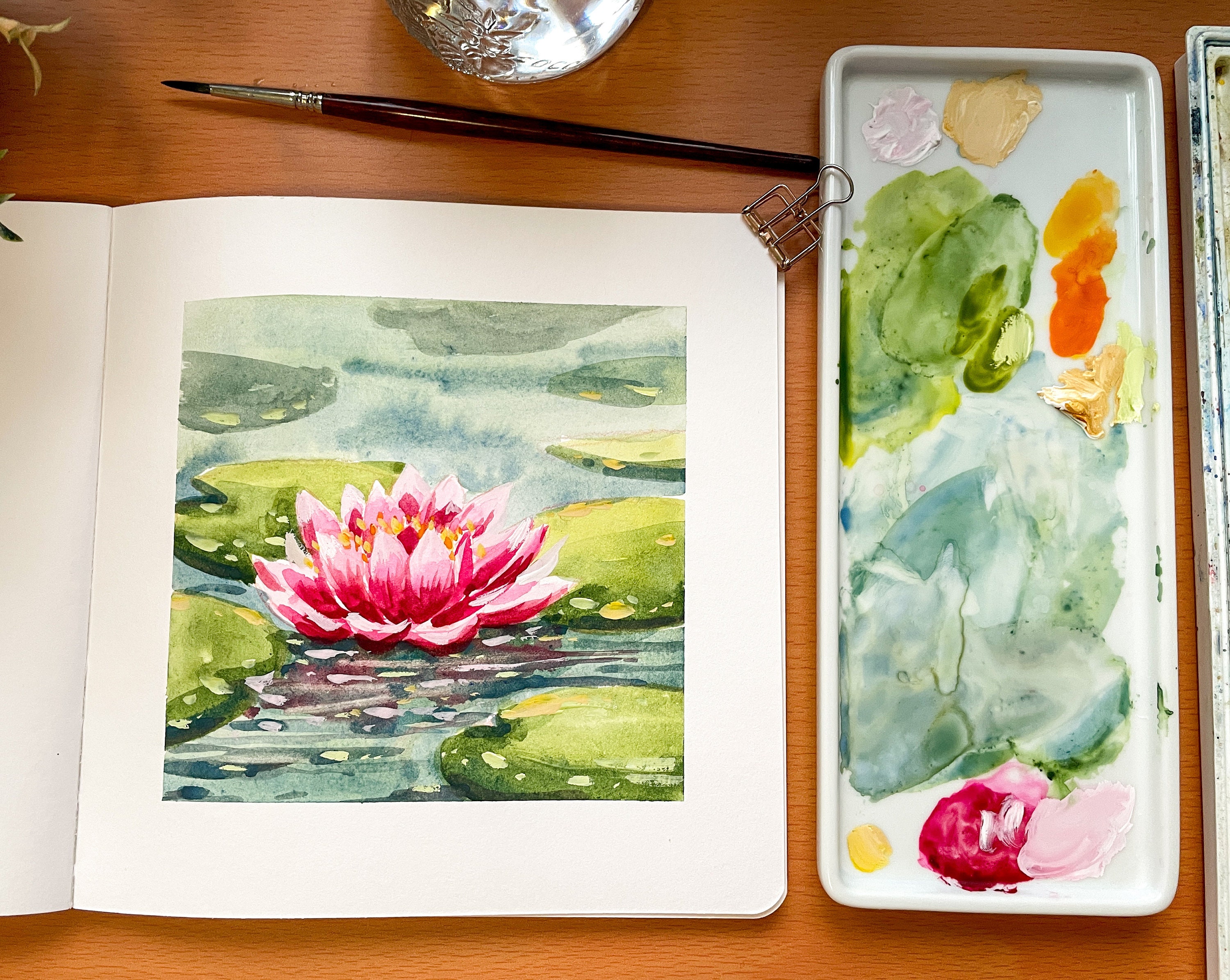 Water Lily Tutorial Step by Step Painting Downloadable PDF, Watercolour ...