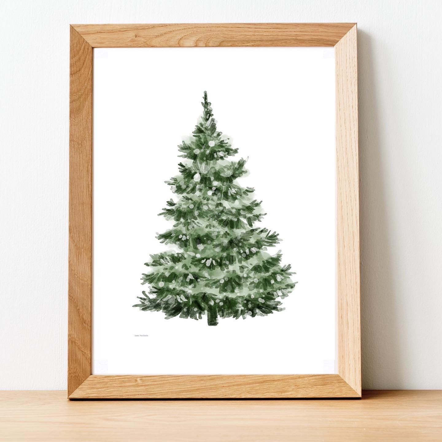 Winter Tree Print, Snowy Tree Printable Wall Art, Vintage Style ...