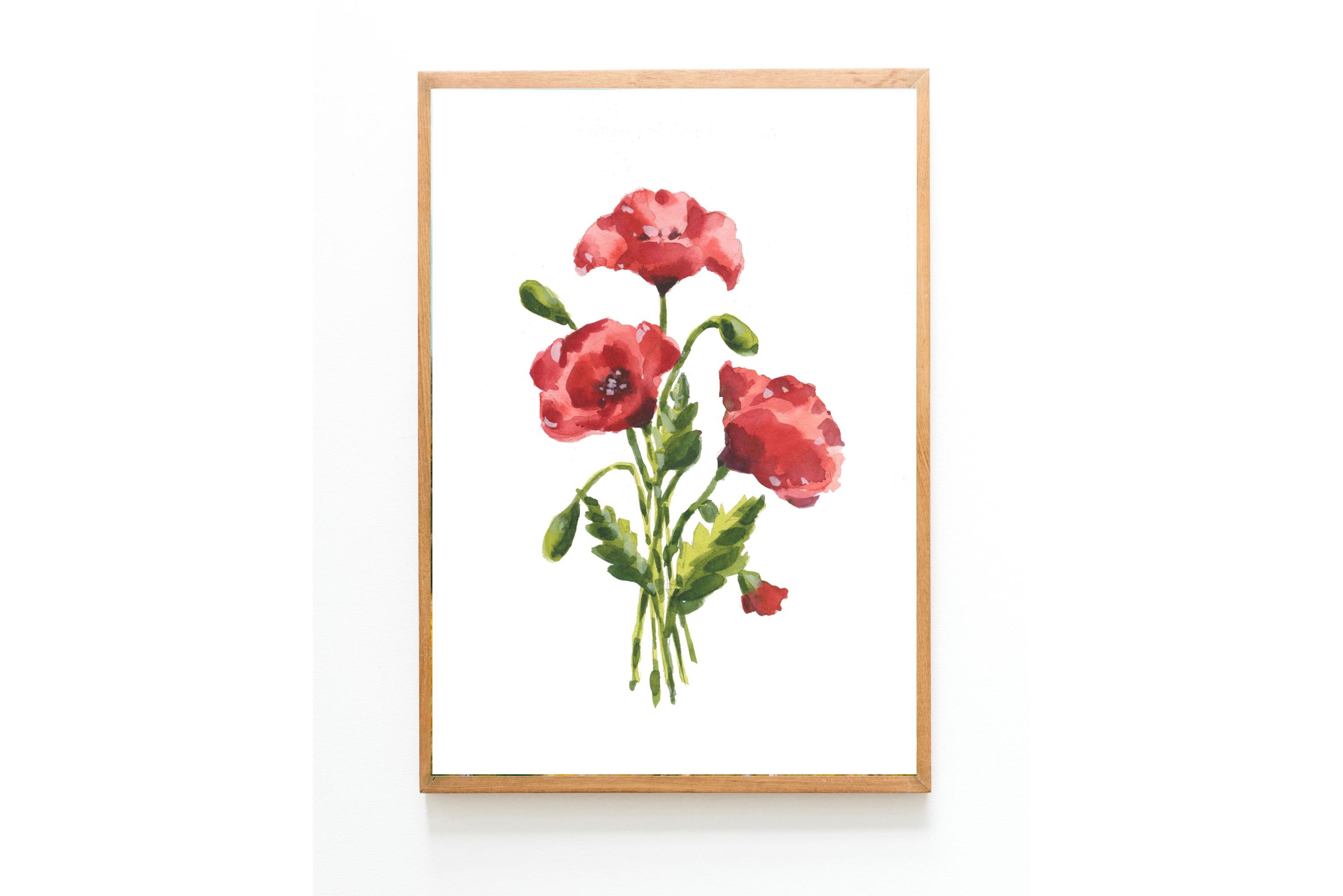 Poppies Printable Wall Art, Poppy Print, Flower Print, Spring ...