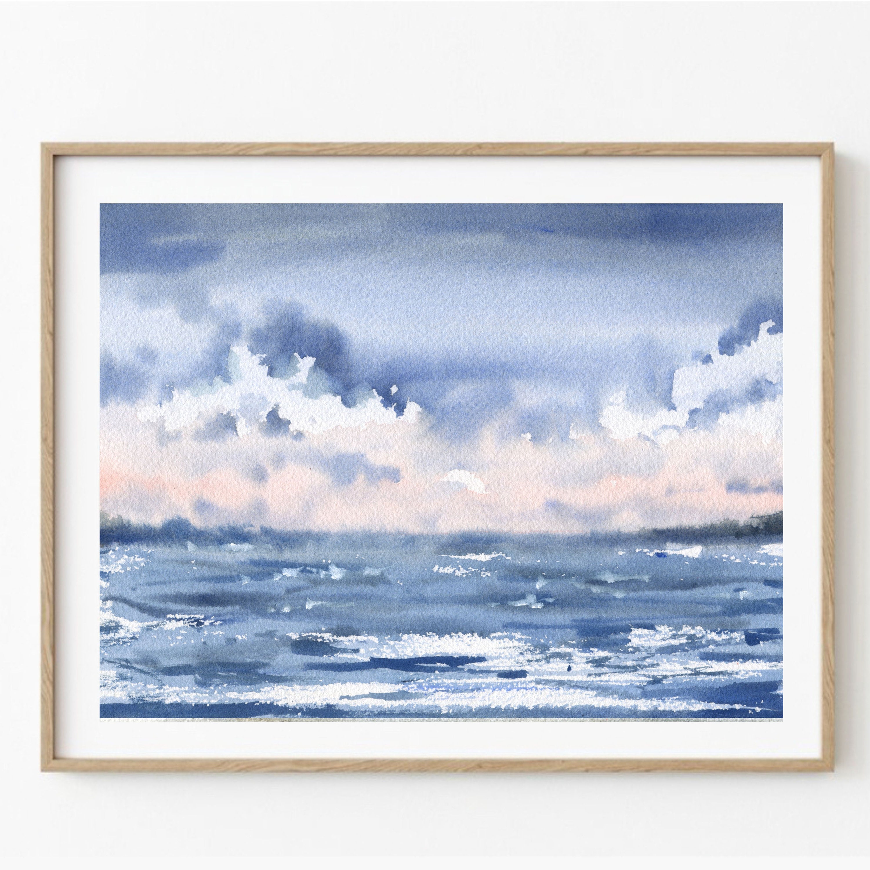 Ocean Printable Wall Art, Sea Watercolor Painting, Sea Wall Art ...