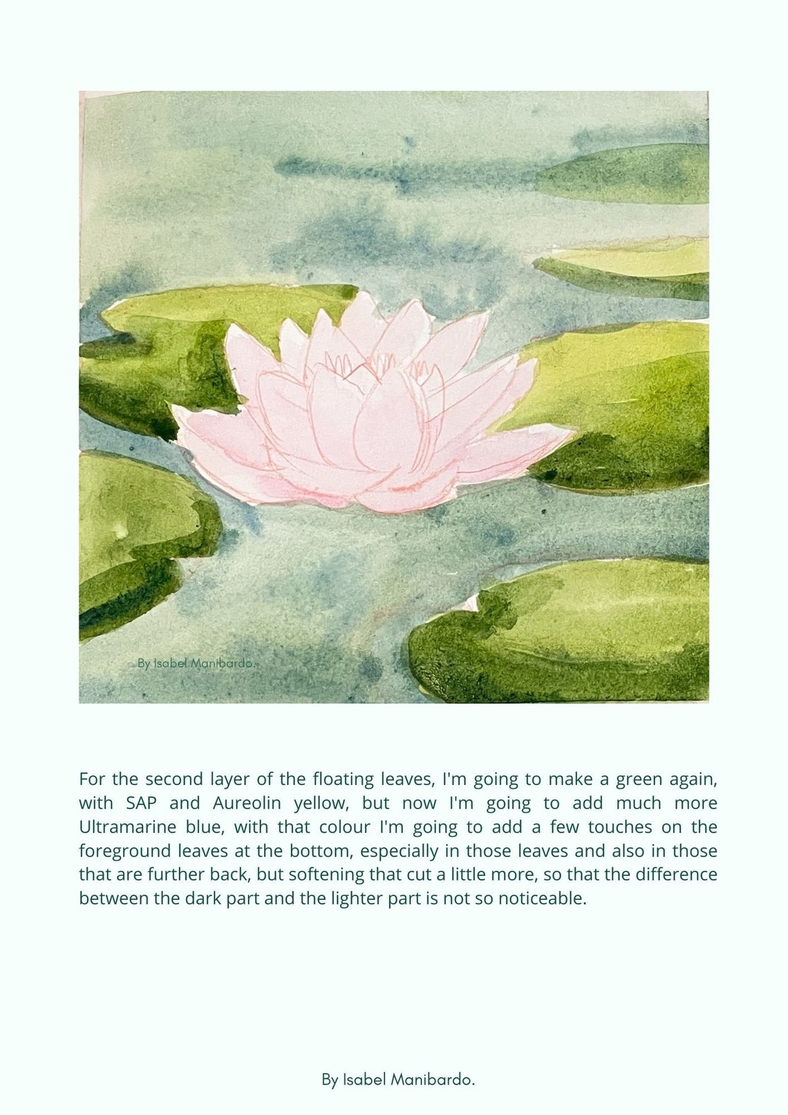 Water Lily Tutorial Step by Step Painting Downloadable PDF, Watercolour ...