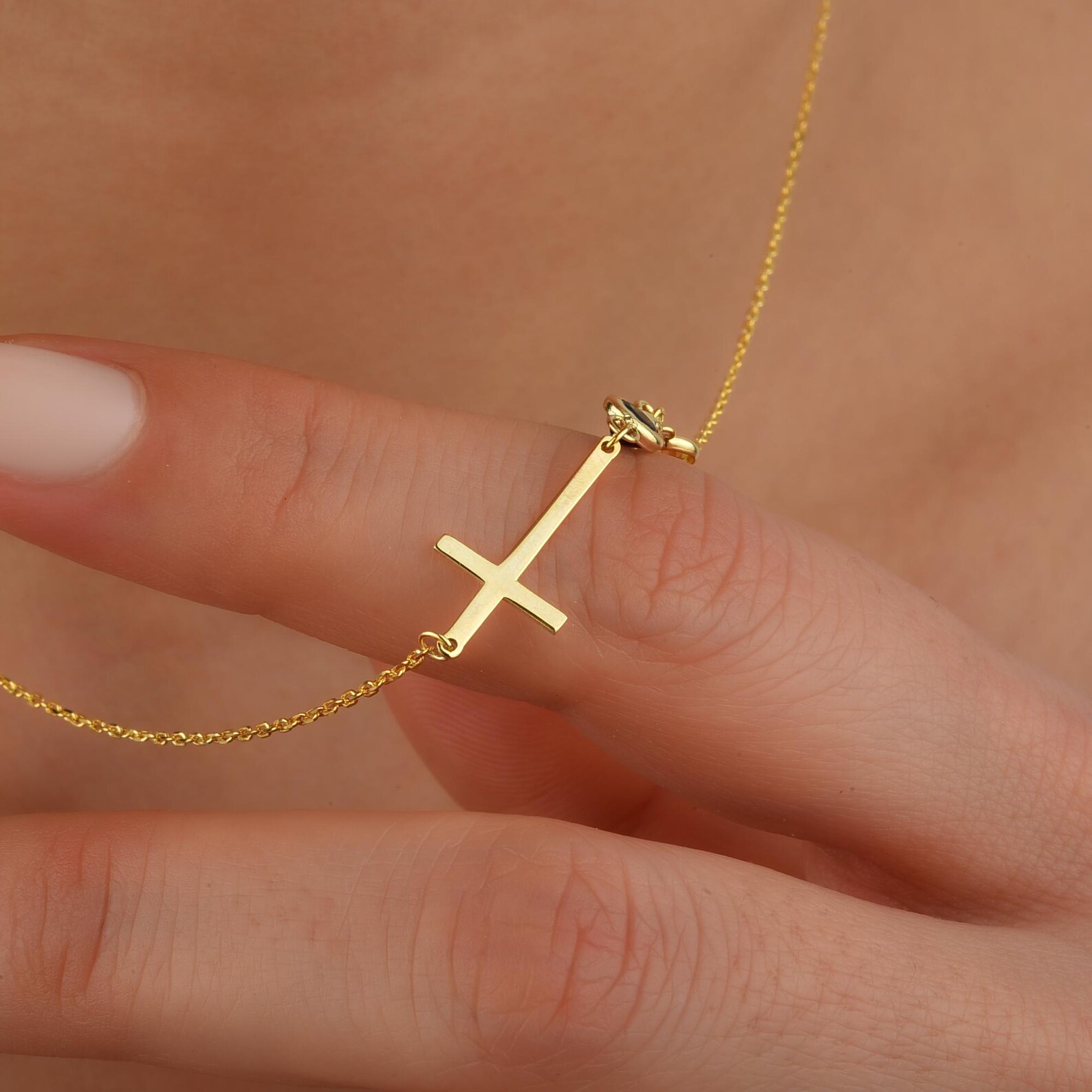 Personalized Birthstone Cross Necklace: 14k Gold Christian Pendant - Etsy
