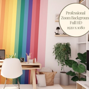 Zoom Virtual Background LGBTQ Digital Background Virtual Zoom Office ...
