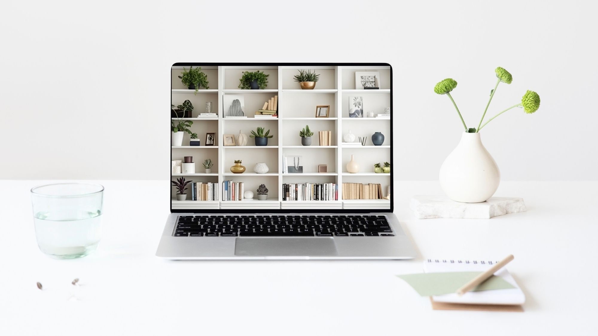 White Shelving Zoom Background, Virtual Background, Zoom Meeting, Zoom ...
