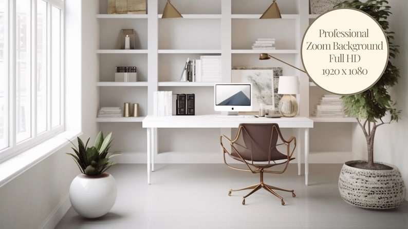 Zoom Background Pack Home Office Zoom Backdrop Digital Backdrop Shelf ...