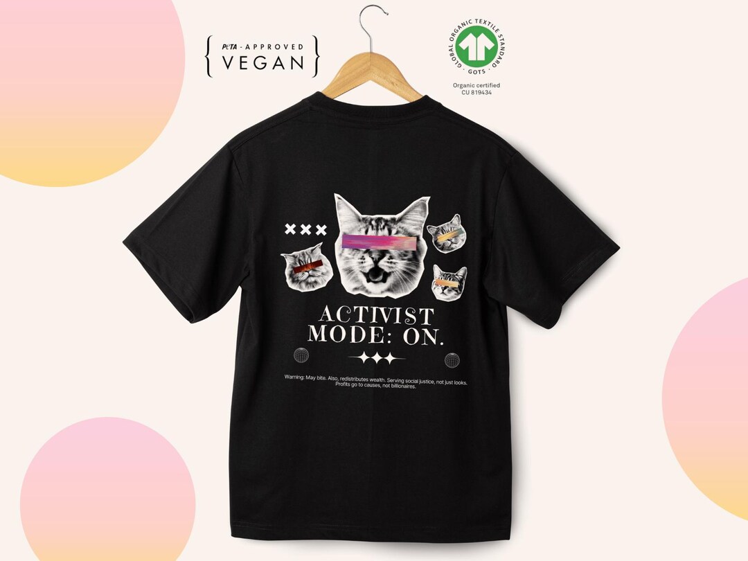 Activist Cat Meme Shirt Activist Organic Cotton T-shirt Organic ...