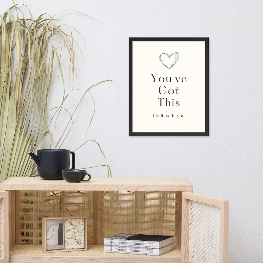 Framed Mindfulness Wall Art, Inspirational Quote, Wellbeing, Be Kind ...