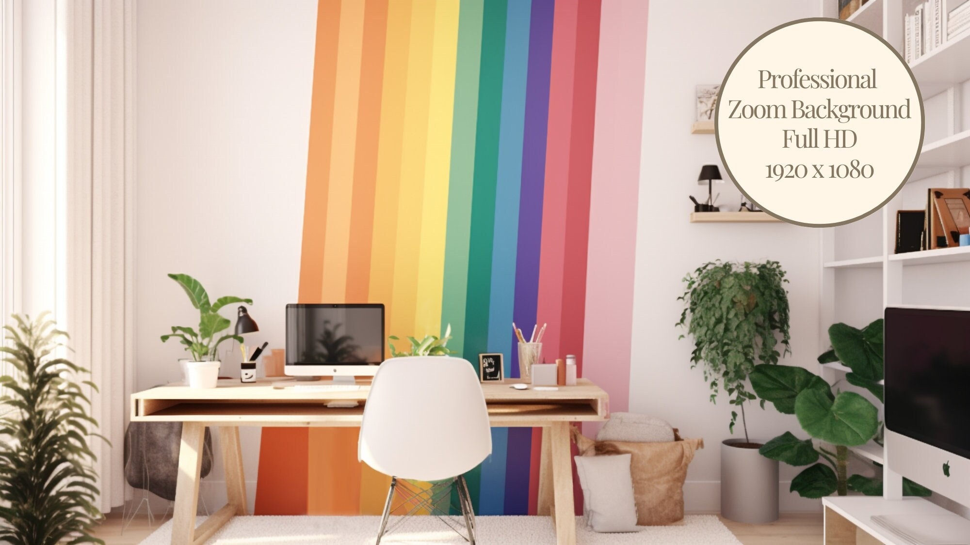 Zoom Virtual Background LGBTQ Digital Background Virtual Zoom Office ...