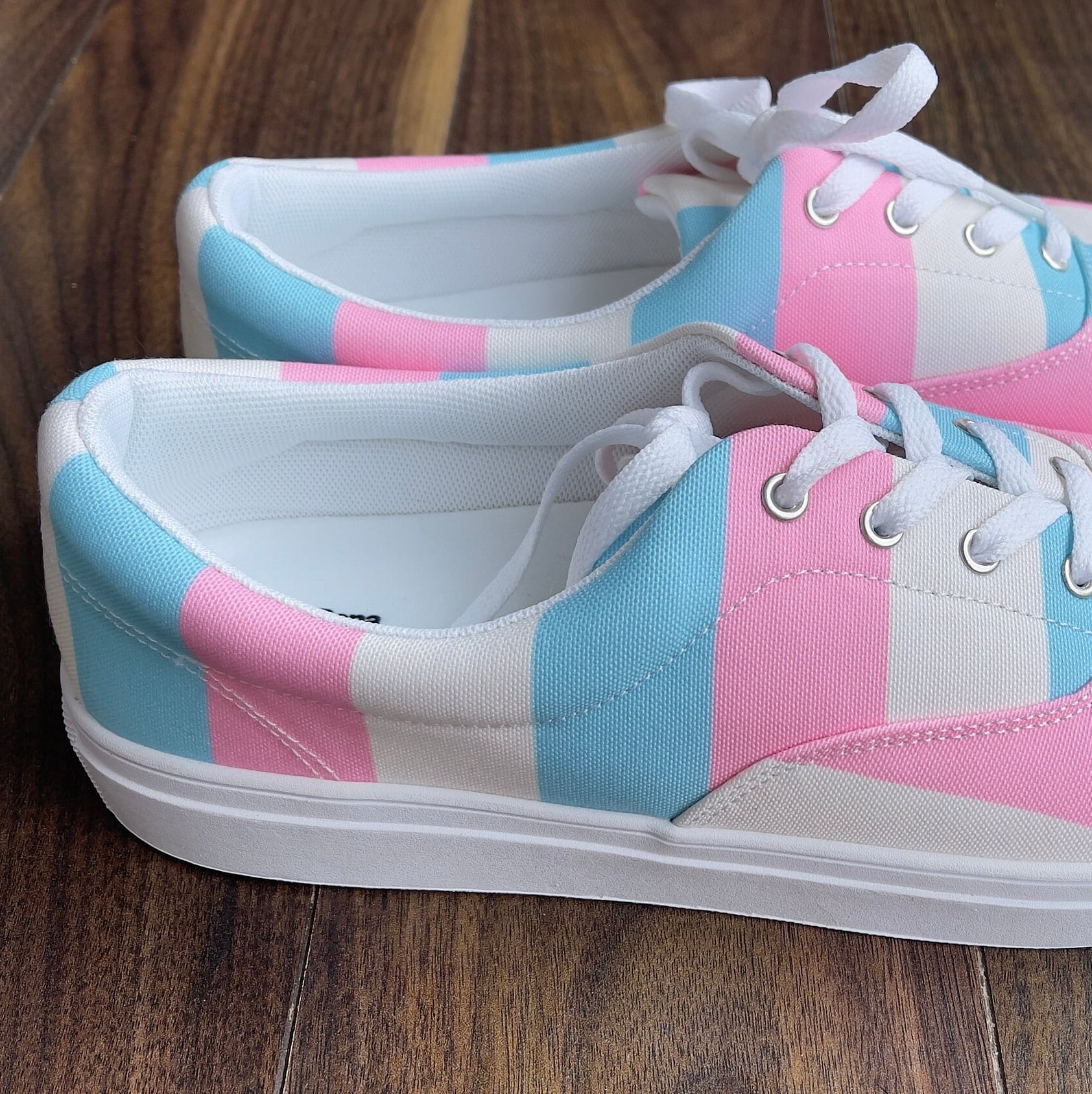 Trans Pride Flag Shoes Gender Neutral Trainers Transgender Pride Month ...