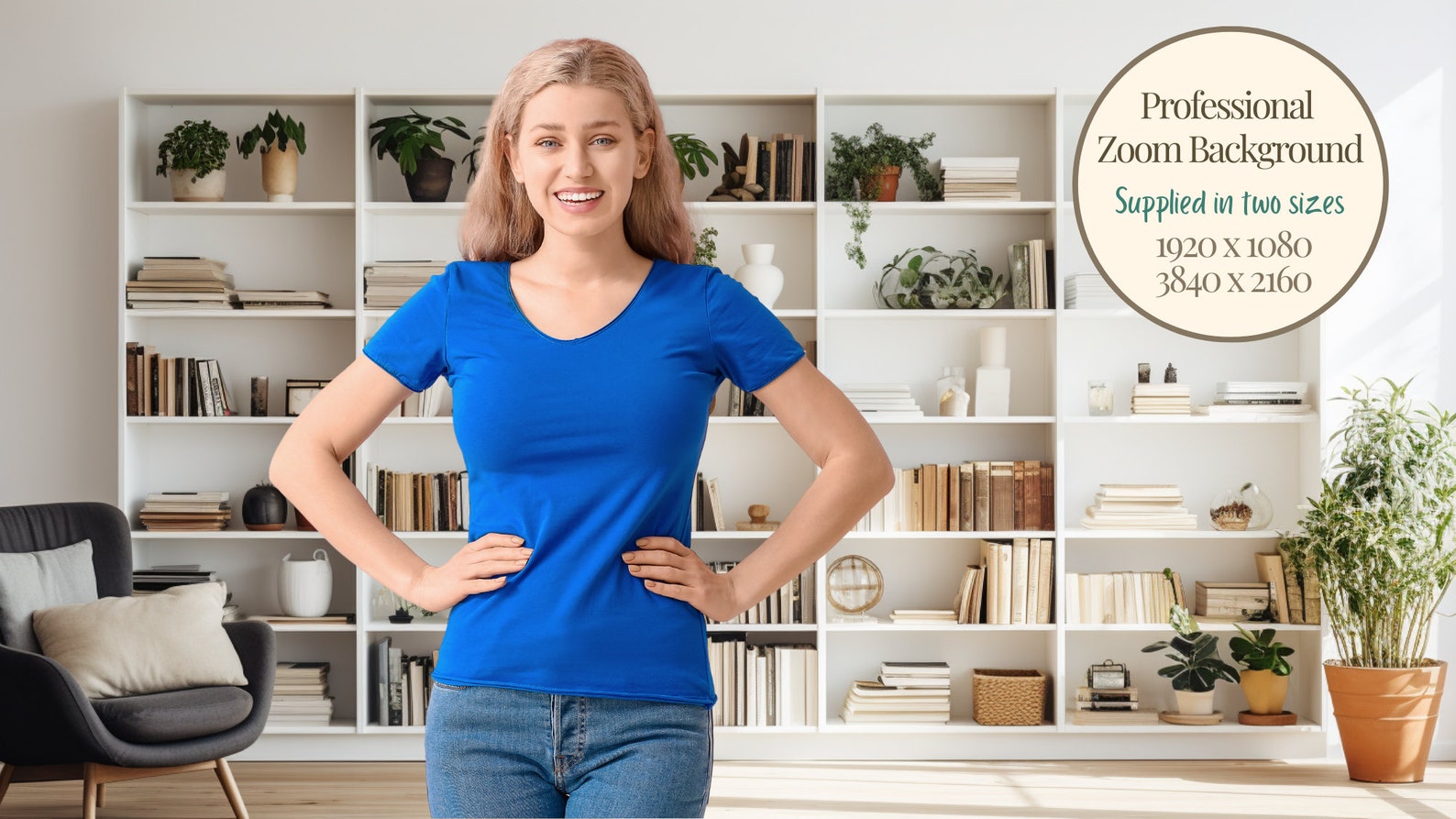 Boho Shelving Zoom Background Zoom Call Backdrop Office Background ...