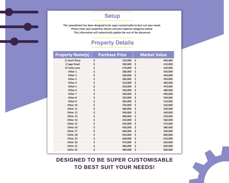 Multiple Property Income and Expense Log Expense Tracker Income Tracker ...