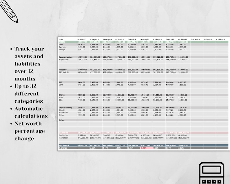 My Wealth Tracker - Etsy