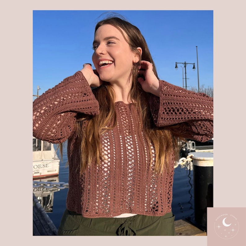 Lucia Top CROCHET PATTERN Made to Measure Spring Summer Breezy Lacey ...