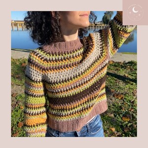 Moss Garden Sweater CROCHET PATTERN Made to Measure Unisex Raglan ...