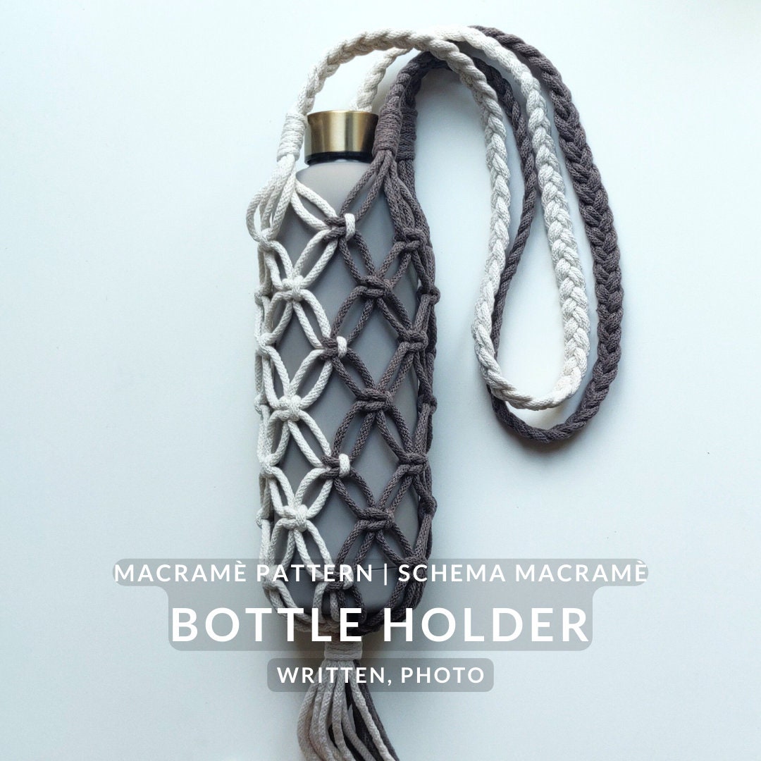 ENGLISH | ITALIAN Macrame Pattern Bottle Holder "coffee and Cream ...