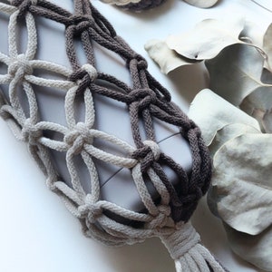 ENGLISH | ITALIAN Macrame Pattern Bottle Holder "coffee and Cream ...