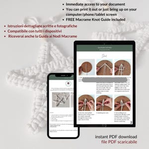 Macrame Christmas Star Ornament PATTERN | PDF Pattern Christmas ...