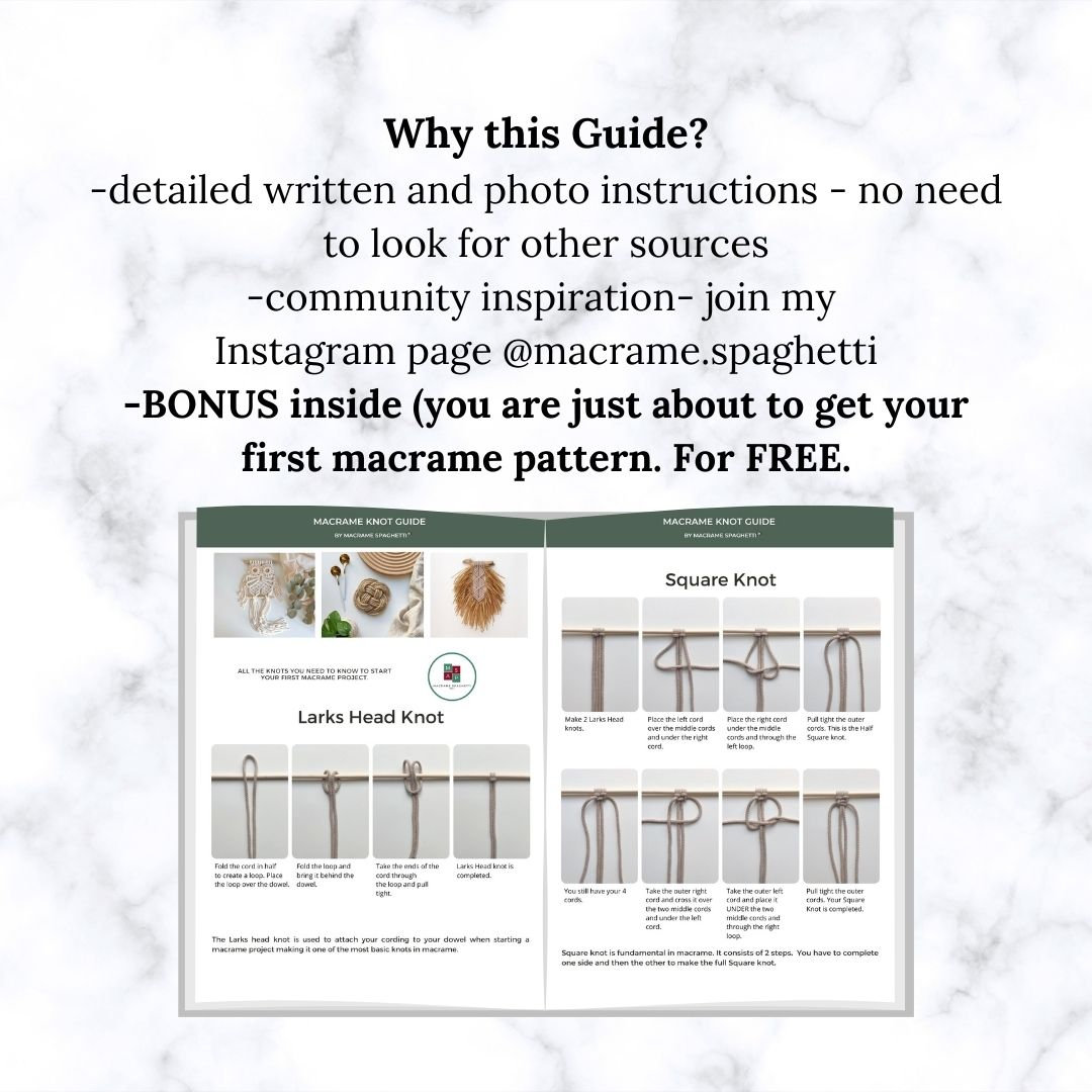 Macrame Knot Guide PDF Pattern Macrame Tutorial Knot - Etsy Australia