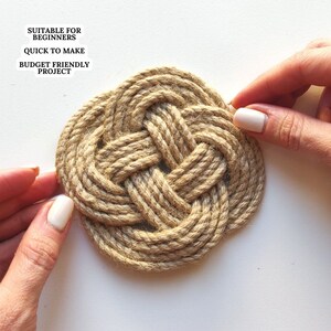 Macrame Pattern Coaster, Tablesetting - Beginner Friendly Macrame Pattern - Etsy