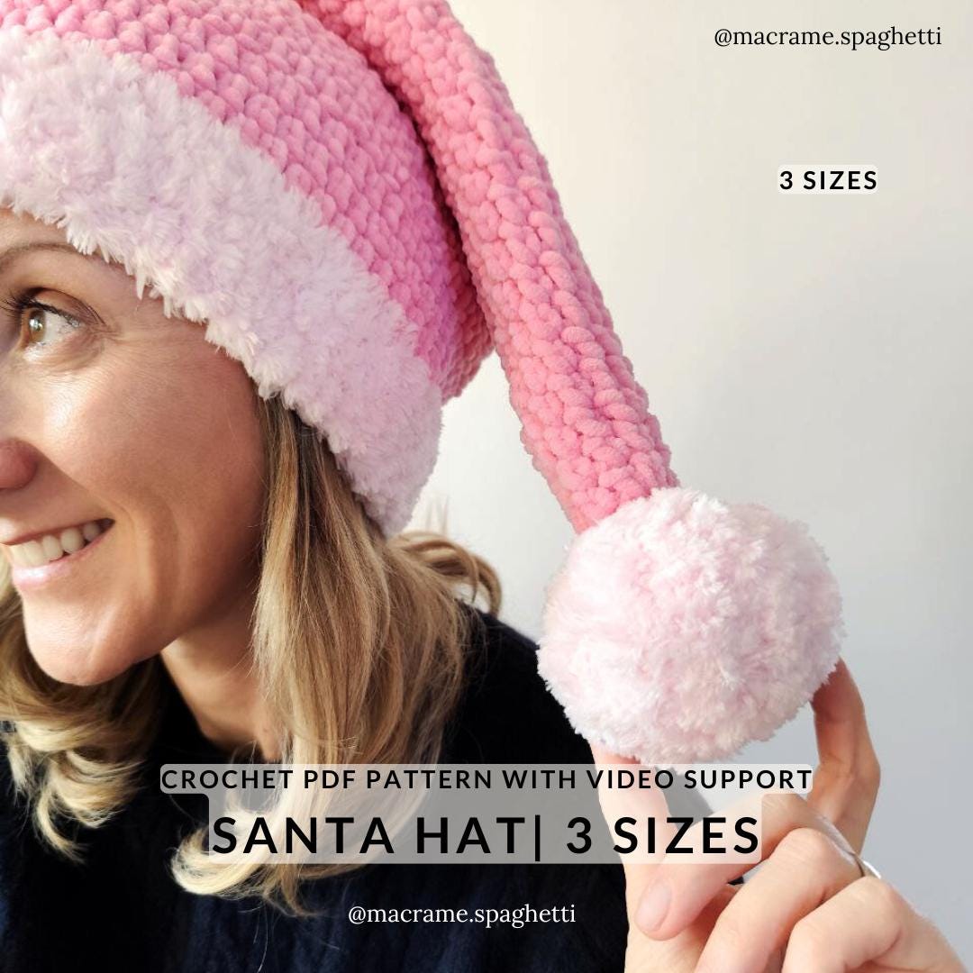 Crochet Christmas Santa Hat PATTERN | PDF Pattern Christmas Hat | DIY ...