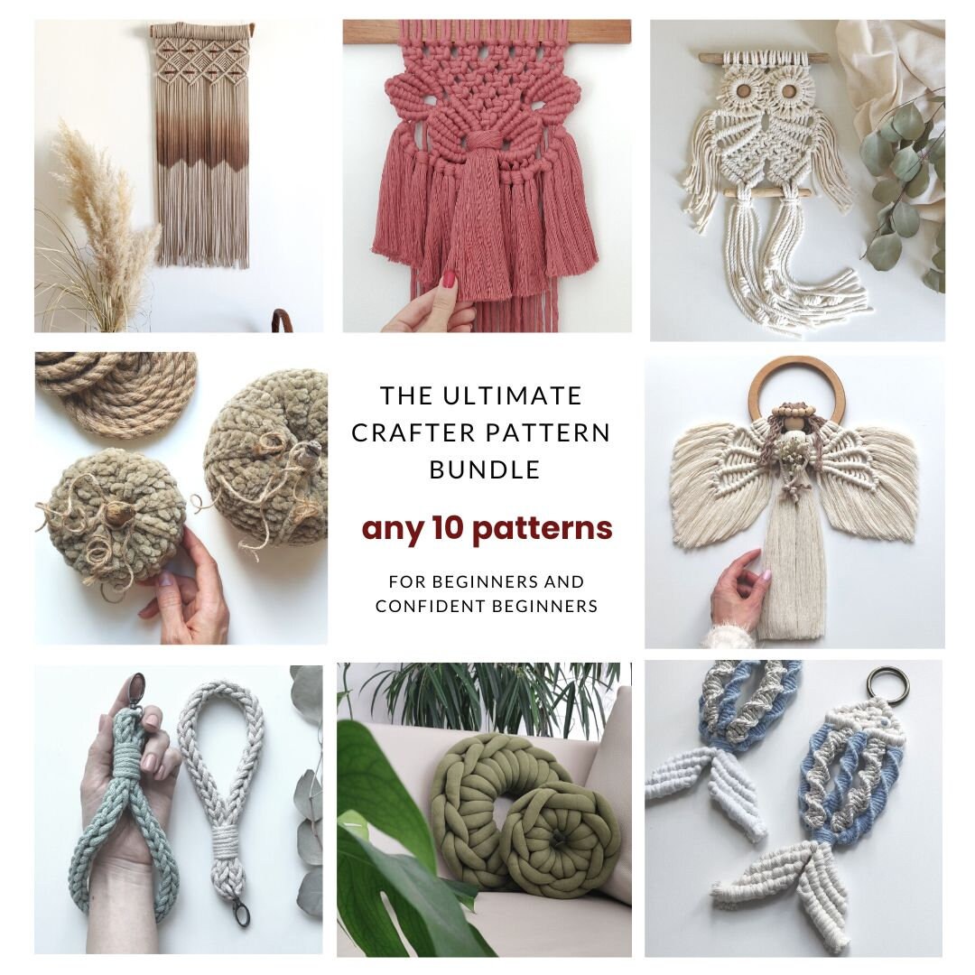 Macrame or Crochet Pattern Bundle | PDF Pattern | Macrame Tutorial ...