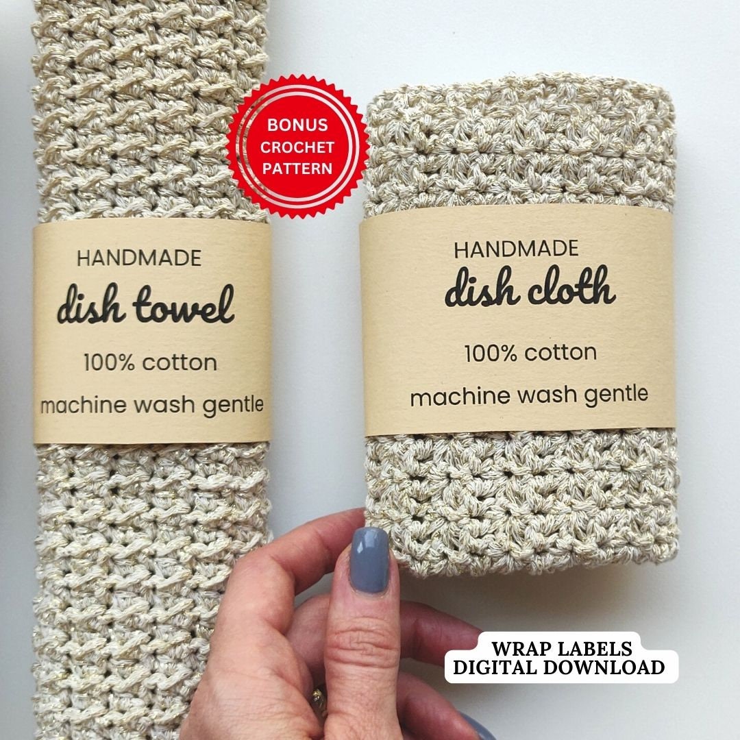 Handmade Dish Set - Coaster - Placemat - Wrap Labels - PDF Digital ...