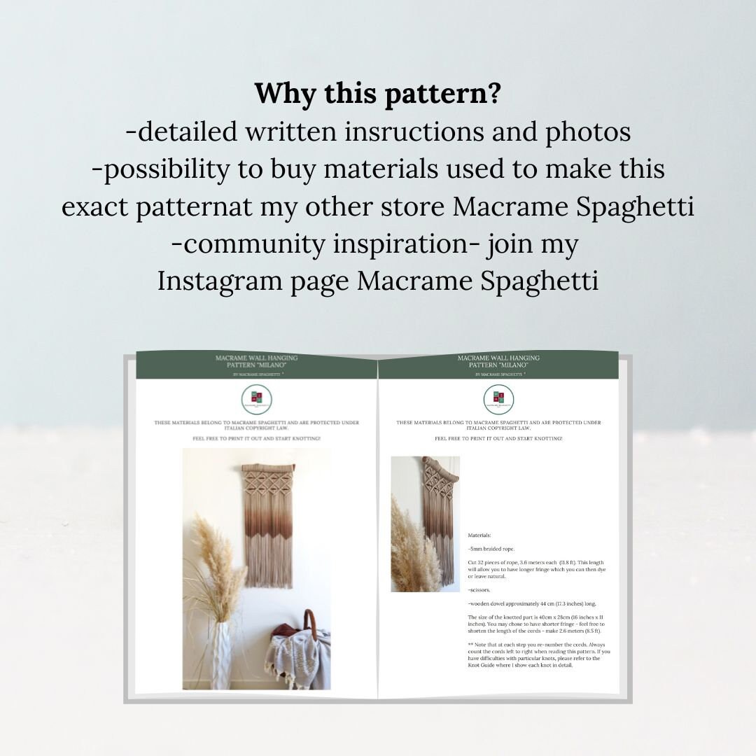 Macrame Pattern Bundle Written PDF and Knot Guide Diy - Etsy