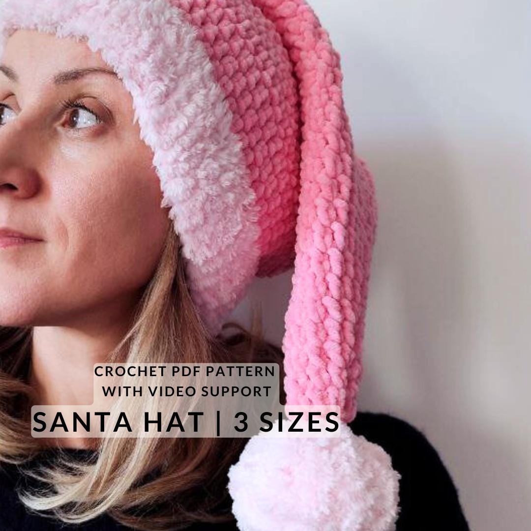 Crochet Christmas Santa Hat PATTERN | PDF Pattern Christmas Hat | DIY ...