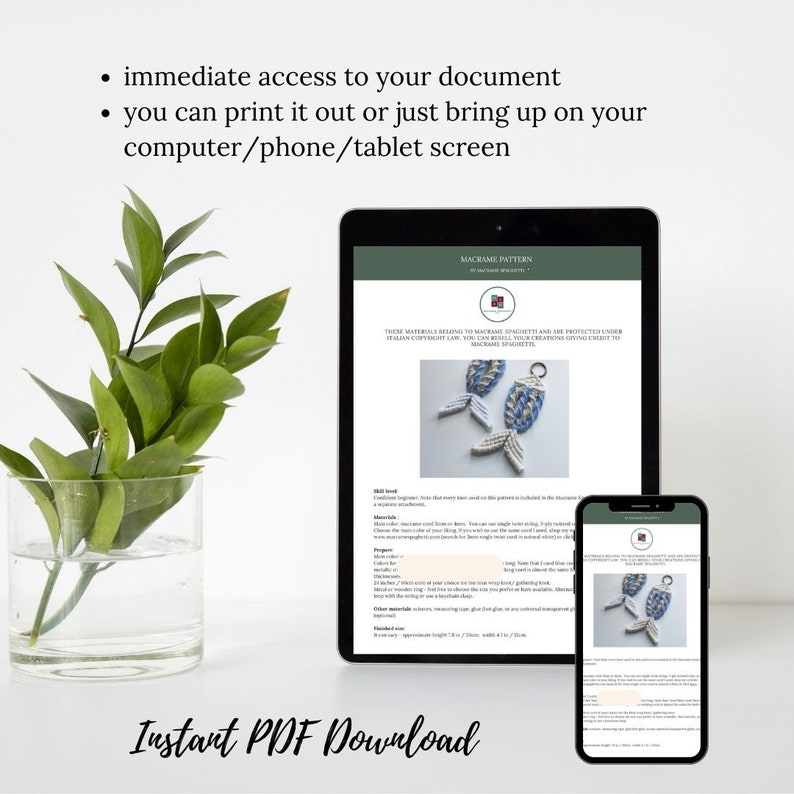 Macrame PATTERN - Macrame Fish - Instant Digital Download - PDF ...