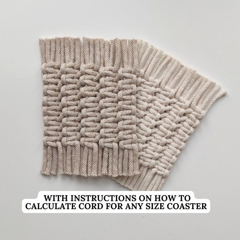 Macrame PATTERN Macrame Coaster Table Setting - Etsy