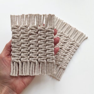 Macrame PATTERN Macrame Coaster Table Setting - Etsy