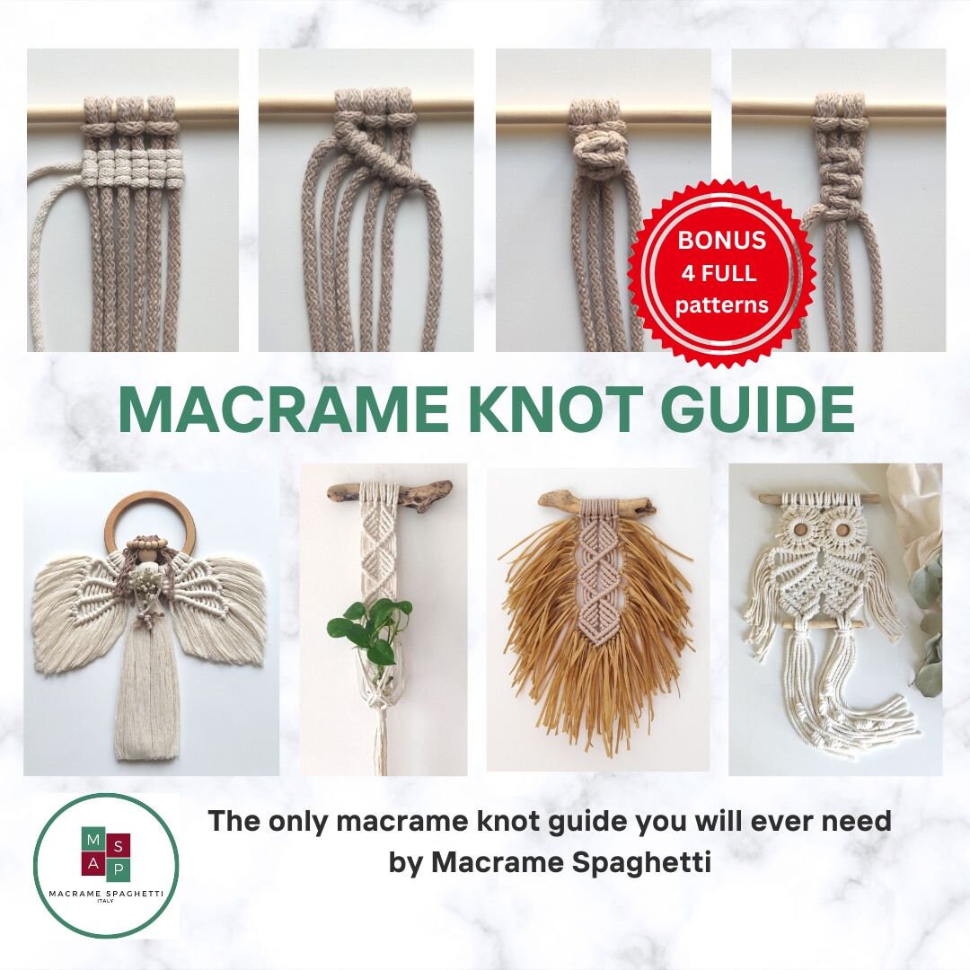Macrame Knot Guide With Bonus PDF Patterns Macrame Tutorial - Etsy