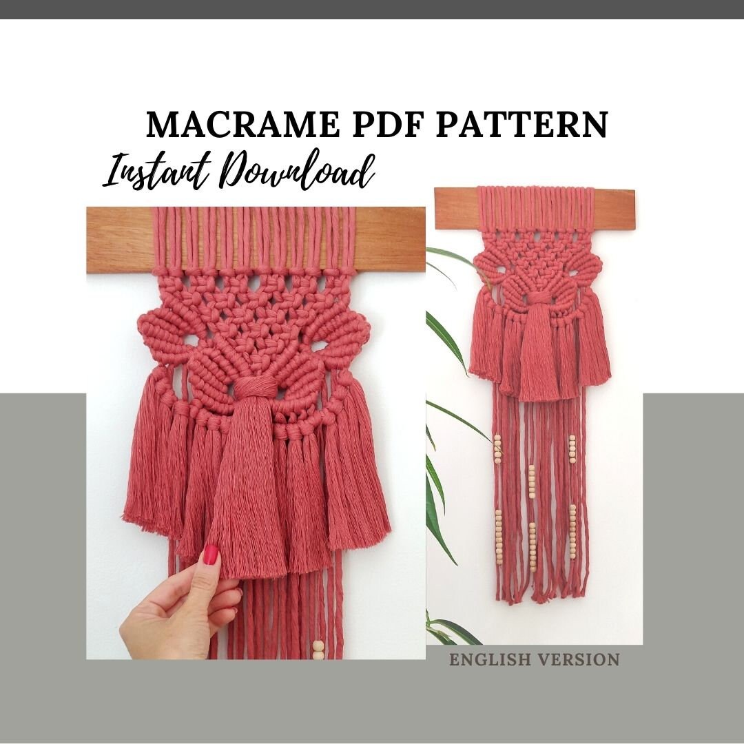 Macrame PATTERN in English Written PDF and Knot Guide Diy - Etsy