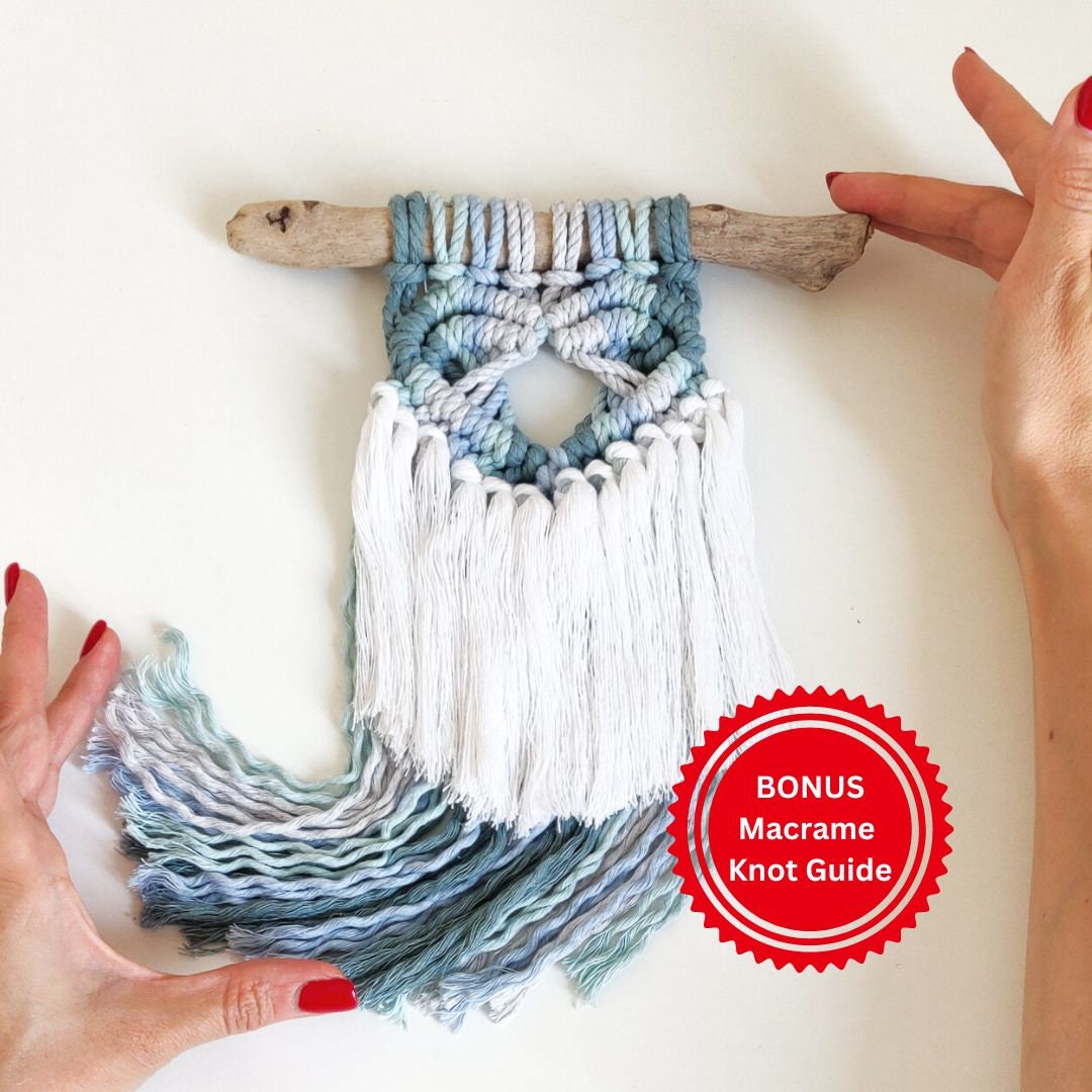 Macrame Heart PATTERN - Written PDF and Knot Guide - Diy Macrame Wall ...