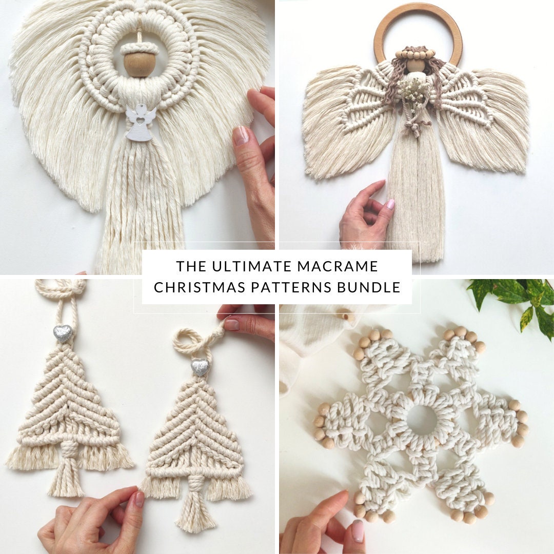 Macrame Christmas Patterns Bundle | DIY Holiday Decoration Tutorial ...
