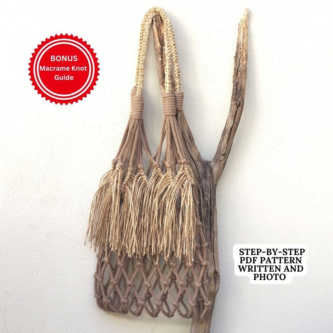 Macrame PATTERN Shopper | PDF Pattern Macrame Summer Bag | Beginner ...