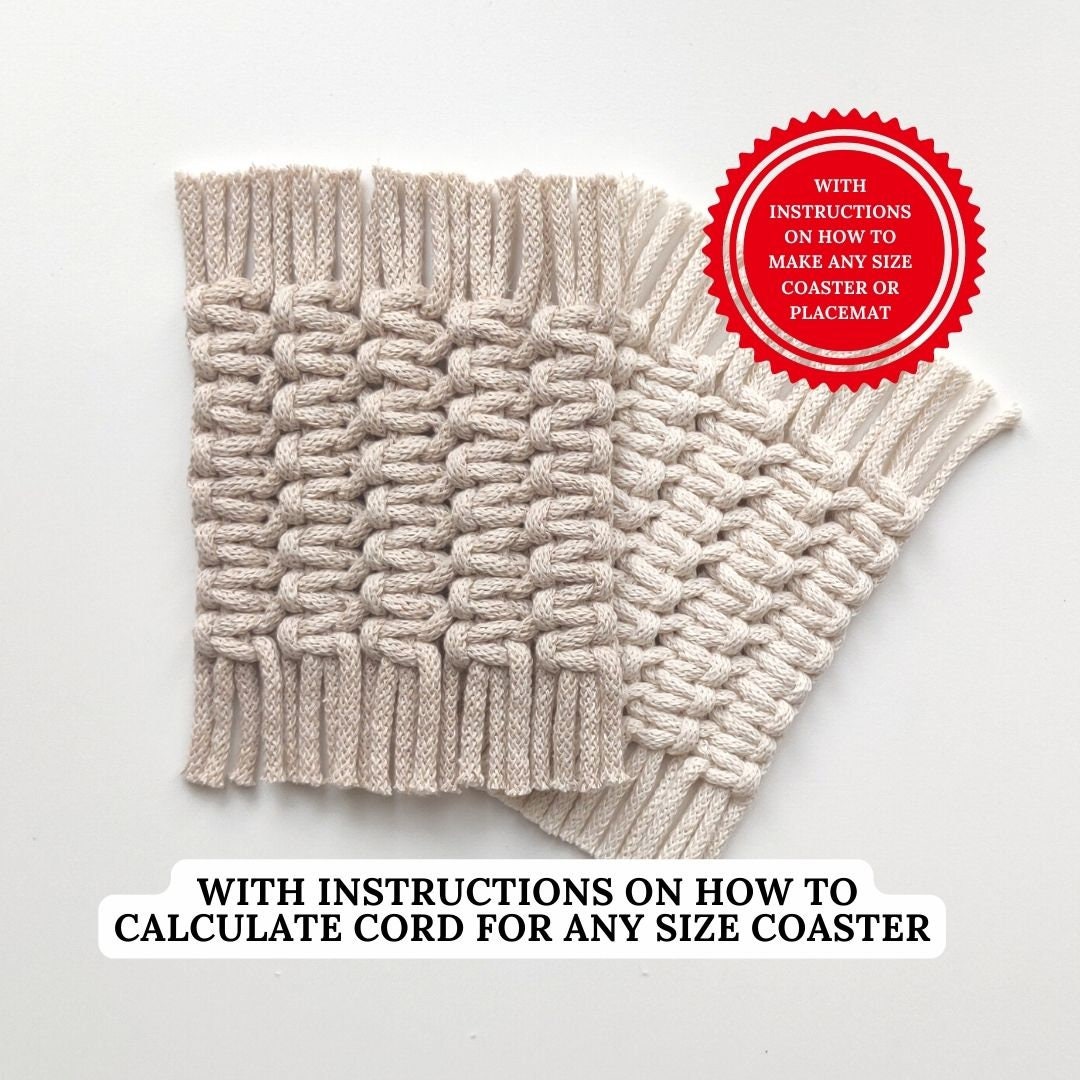 Eng | Ita Macrame PATTERN - Macrame Coaster Pattern - Instant Digital ...