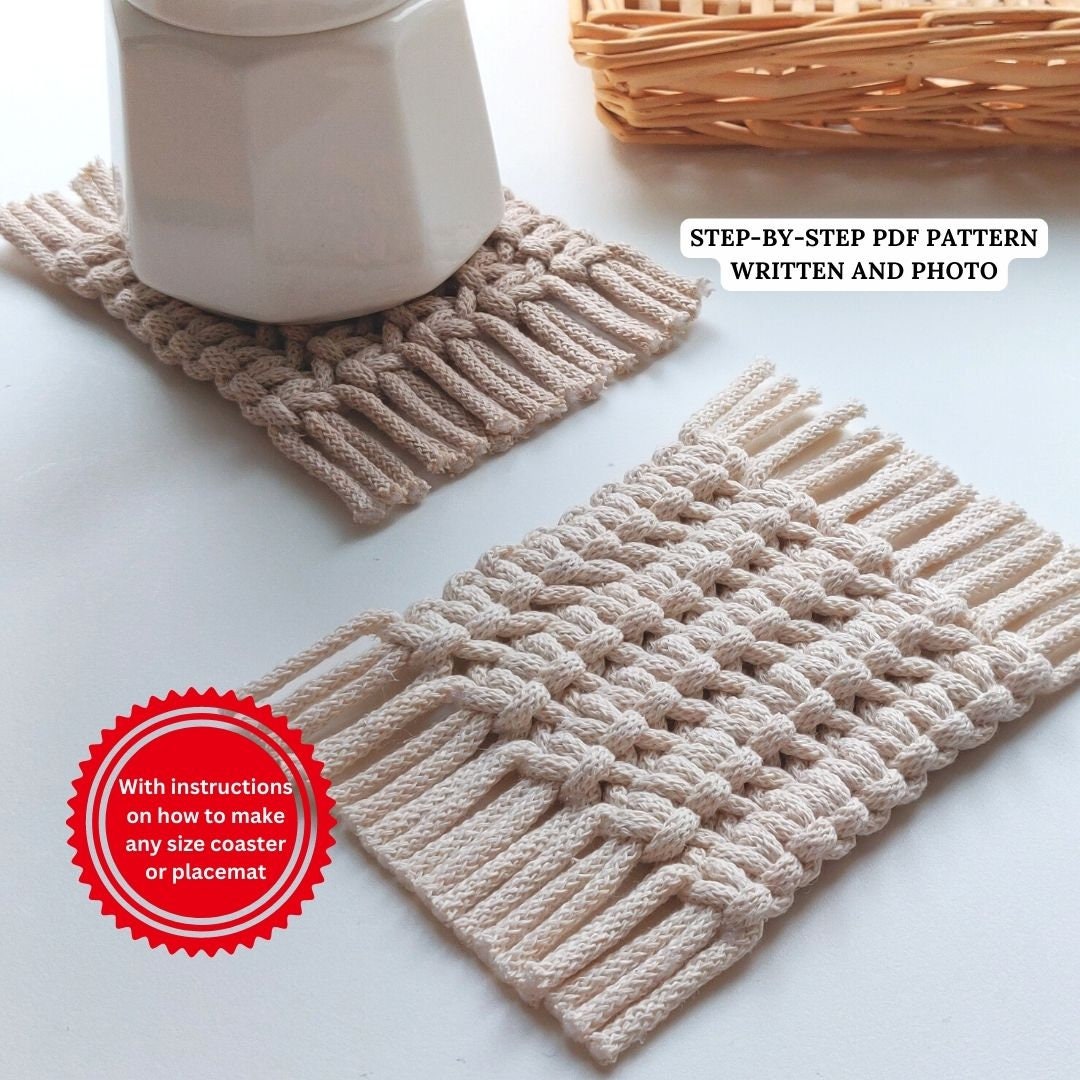 Eng | Ita Macrame PDF PATTERN | Macrame Coaster | Table Setting | Easy ...