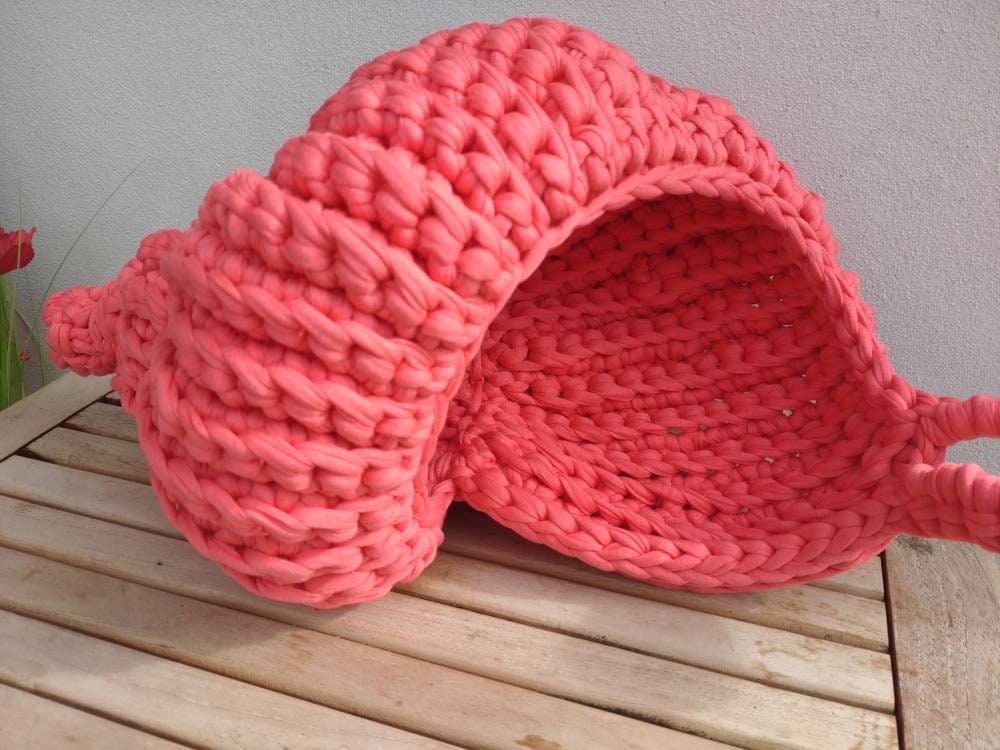 Sea Shell Decor Basket Giant Home Storage Living Room Gift for Her Gift ...