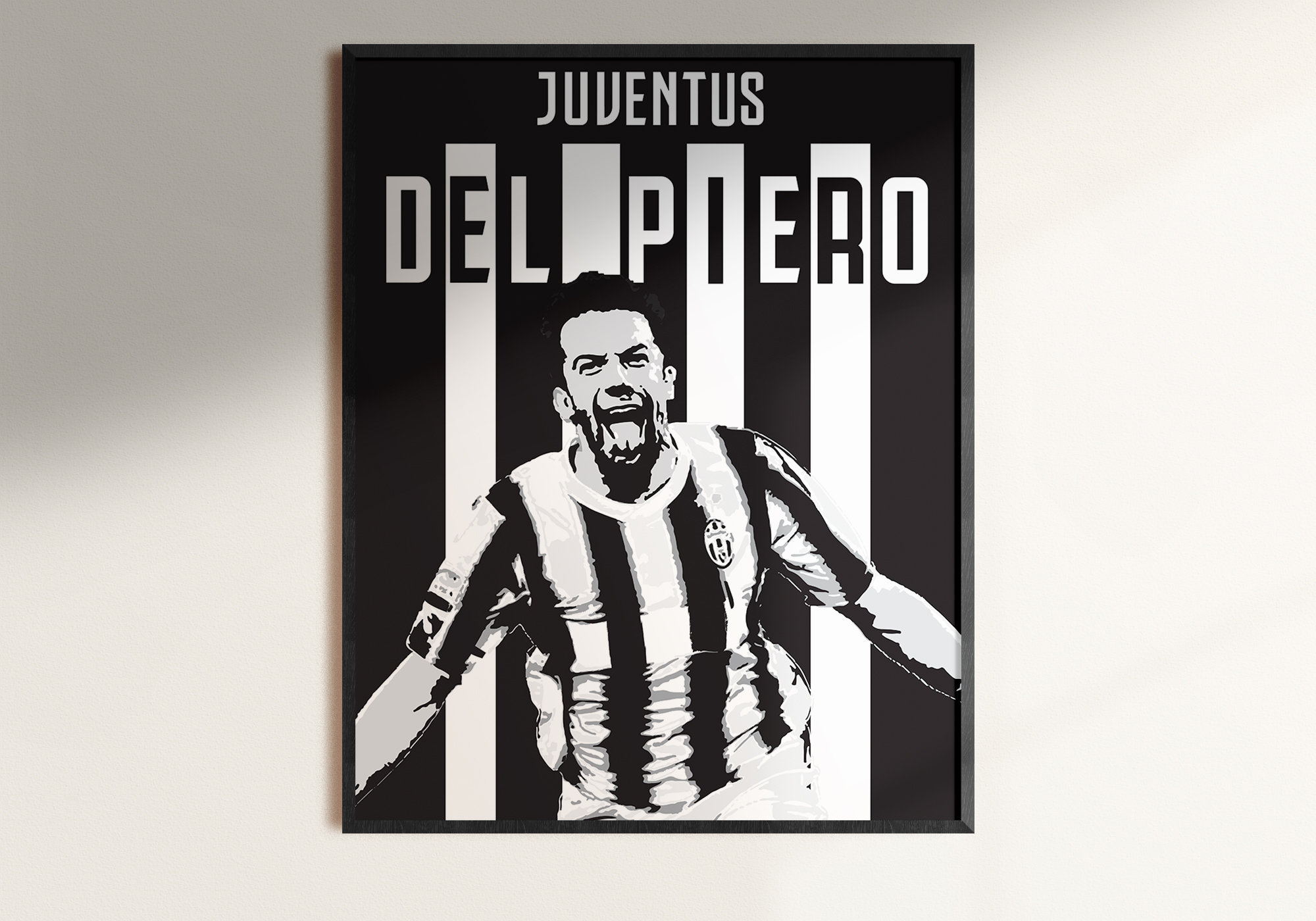 Del Piero Minimalist Poster DIGITAL Black and White Soccer - Etsy