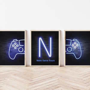Personalized DIGITAL Game Room Poster, Custom Kids Room Gamer Wall Art ...