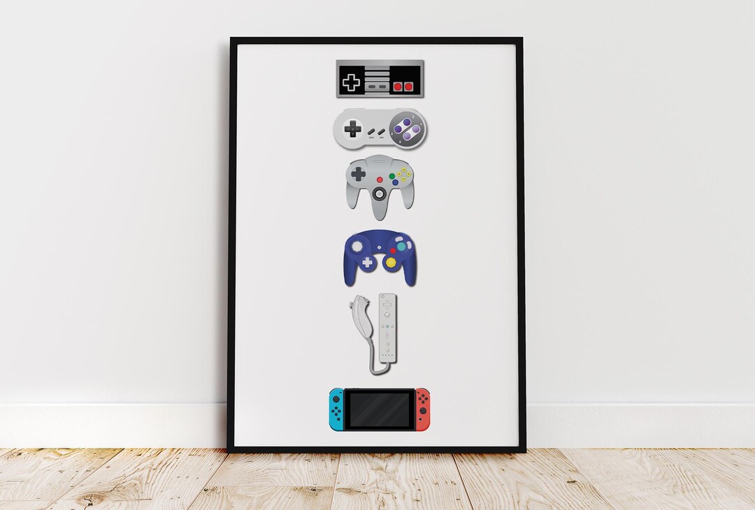 Video Game Controller Wall Decor, Digital Print, Game Room Poster ...