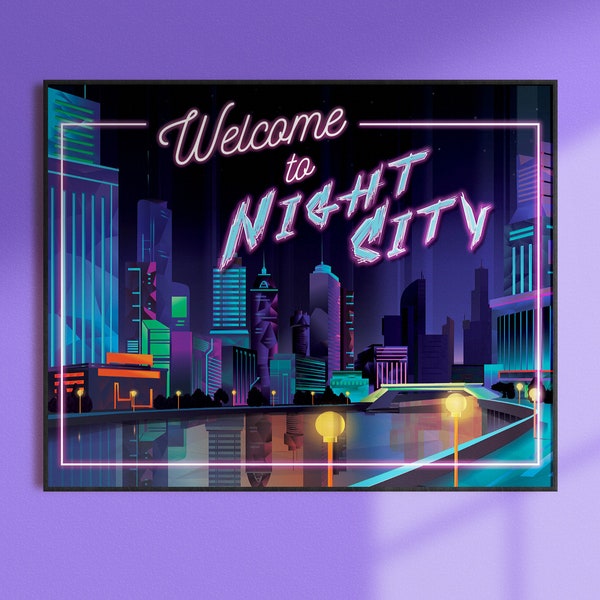 Night City Poster Cyberpunk - Etsy